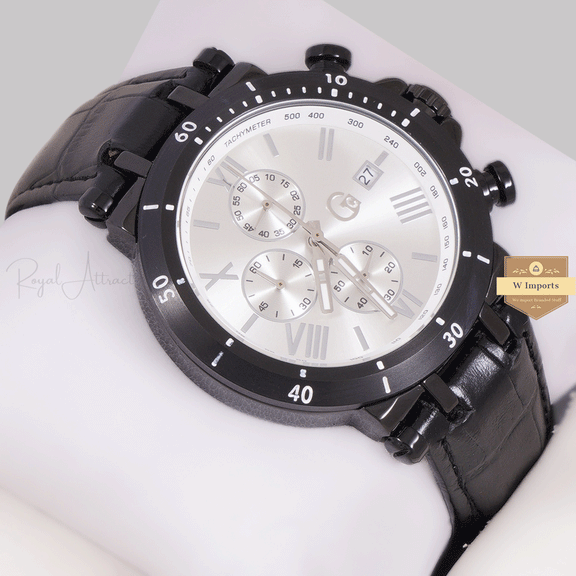 NEW LATEST CHRONOGRAPH COLLECTION ALL BLACK WITH WHITE ROMAN DAIL & LE ...