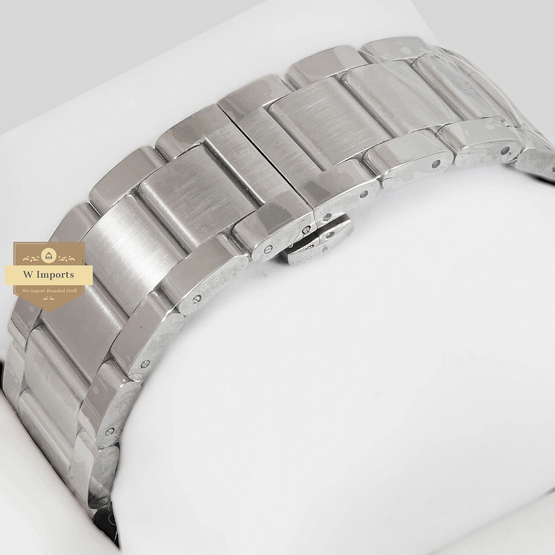 CHRONOGRAPH COLLECTION SILVER WITH BLACK DAIL MAT BAZEL CHAIN WATCH – W ...